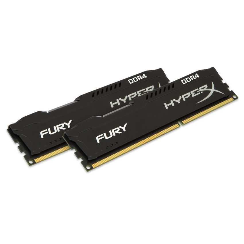 Kingston 16 Gb. (2x8Gb) DDR4 2666 HyperX Fury Black HX426C15FBK2/16 | QuickHard