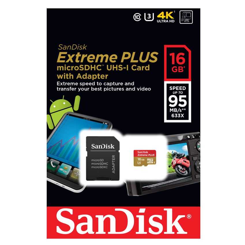 Tarjeta de Memoria MicroSD Sandisk Extreme 16GB Clase 10 SDSDQXP-016G-X46 | QuickHard